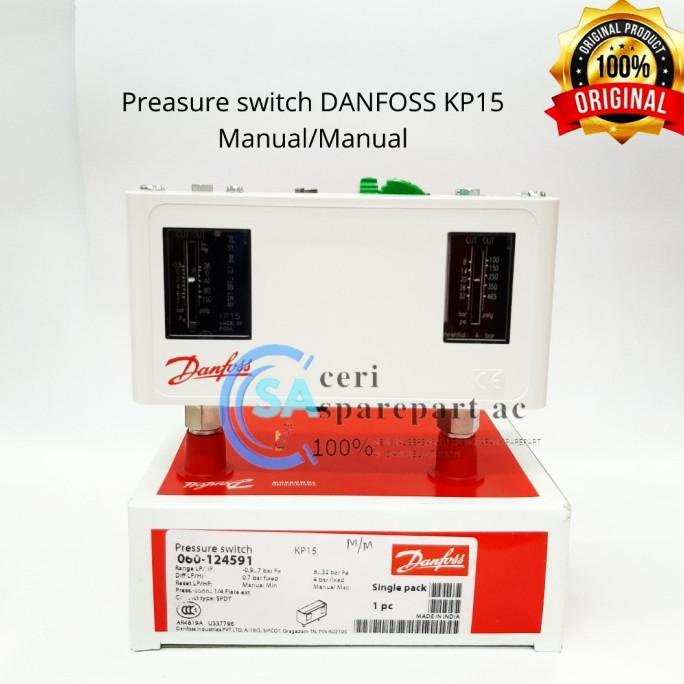 Jual ~@~@~@~@] DANFOSS PRESSURE SWITCH KP 15 HPLP 060-124591 (MANUAL) | Shopee Indonesia