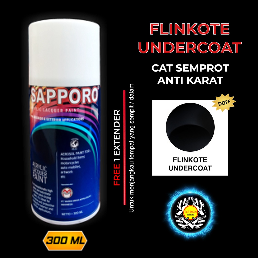 Jual SAPPORO FLINKOTE UNDERCOAT CAT SEMPROT CAT MOTOR ANTI KARAT ...