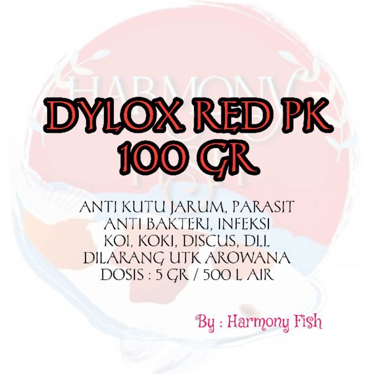 Jual DYLOX RED PK 100GR Obat Merah Kutu Jarum Jangkar Bulat Anti ...