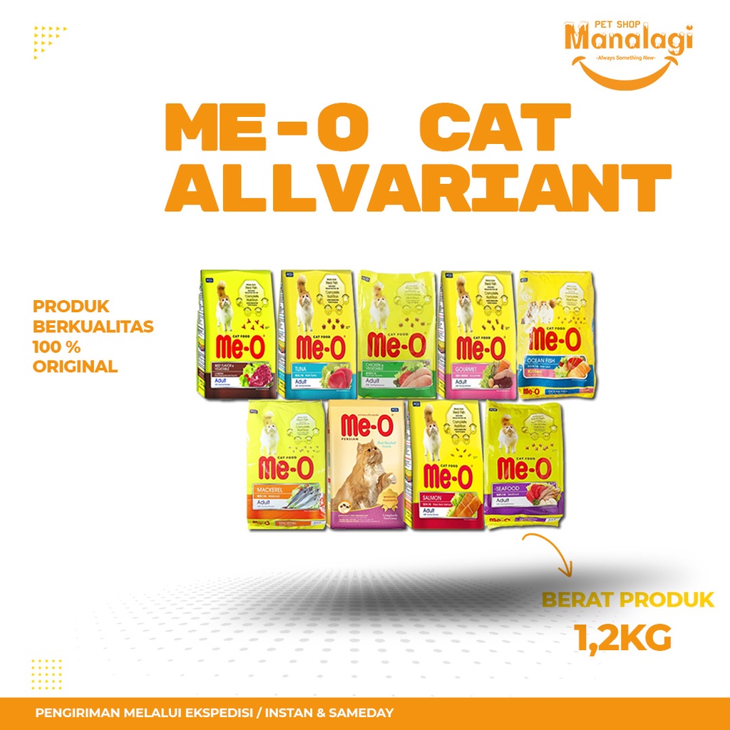 Jual MEO Makanan Kucing Kering Premium ME-O Freshpack All Variant 1,1 ...