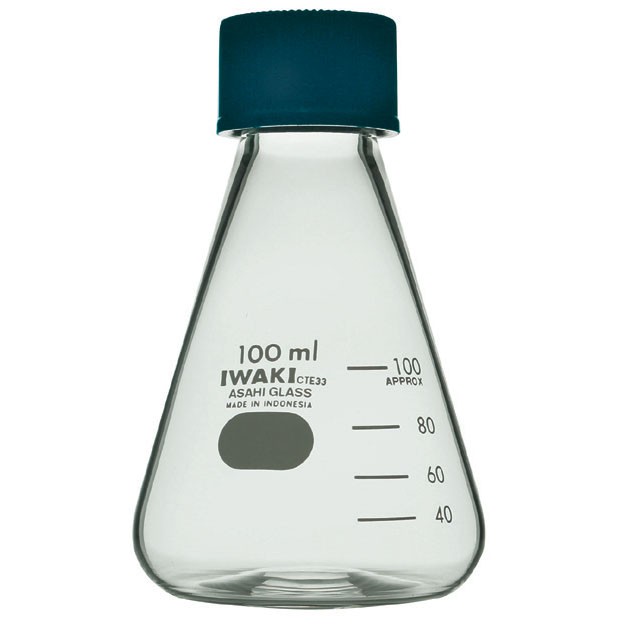 Jual ERLENMEYER FLASK 250ml. With Screw Cap. IWAKI | Shopee Indonesia