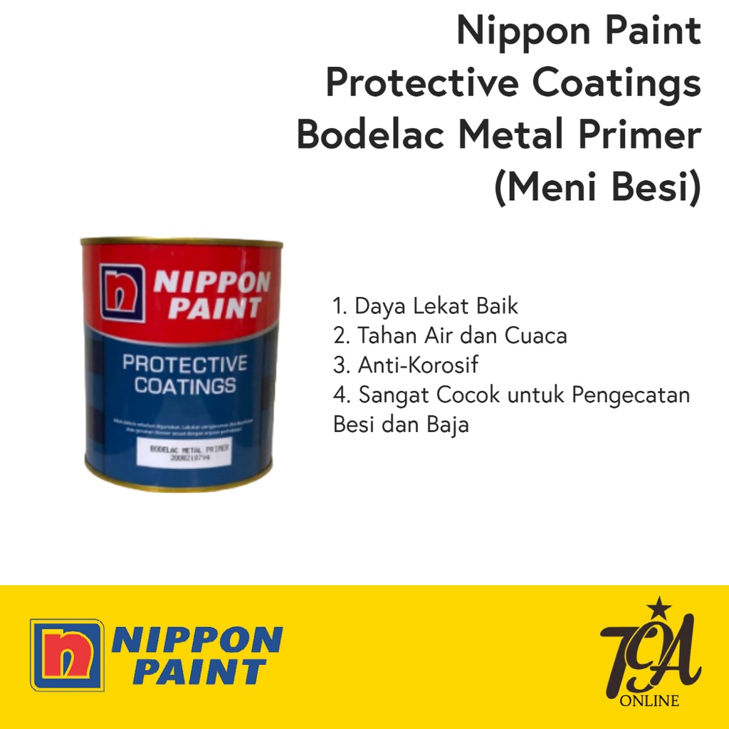 Jual Nippon Bodelac Metal Primer Meni Besi NIPPON PAINT 270N Abu-Abu | Shopee Indonesia