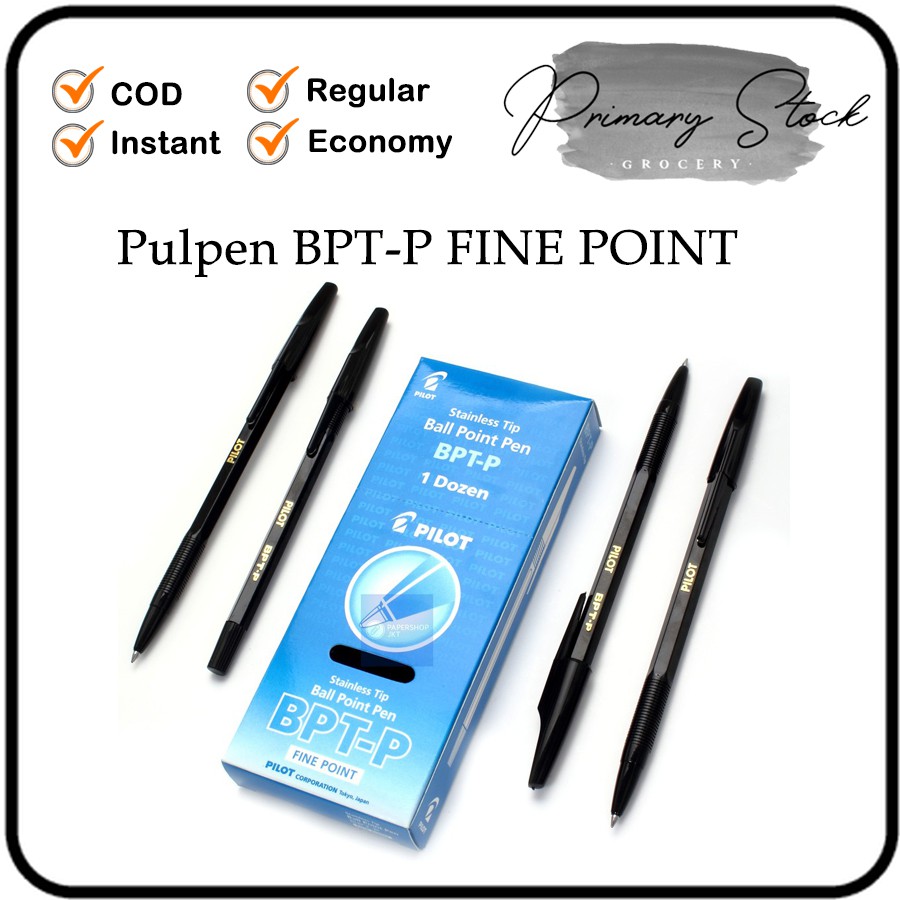 Jual Pilot Pen Ballpoint BPT-P Pulpen Pilot BPTP HITAM BIRU BPT ...