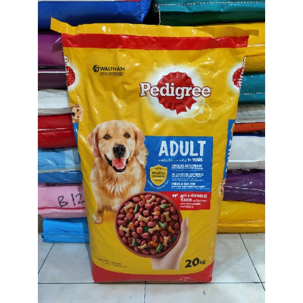 Jual MAKANAN/PAKAN ANJING/DOG FOOD PEDIGREE ADULT BEEF 20KG | Shopee ...
