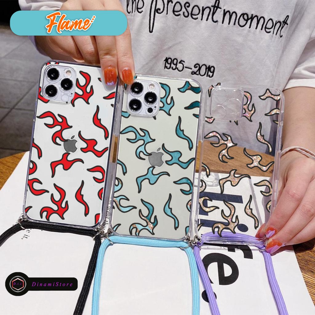 Jual Softcase Slingcase Lanyard Bening FLAME Oppo Reno 2 2z 2f 3 A91 4 4z A92s 4f 5 Pro DII3288 ...