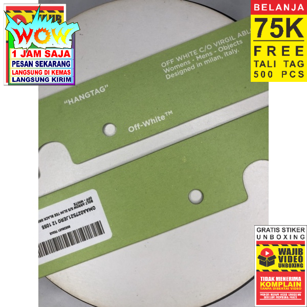 Jual OFF WHITE TAG EXTRA LABEL TAG HANGTAG SUPER PREMIUM CO 1X DI KIRIM ...