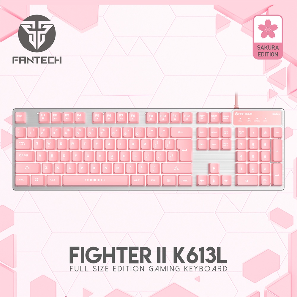 Jual Fantech Fighter K613L RGB Gaming Keyboard Pink - Fantech K613L ...