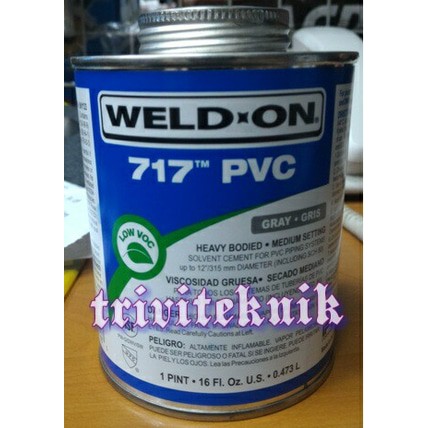 Jual Pvc heavy bodied cement WeldOn 717,lem weld on | Shopee Indonesia