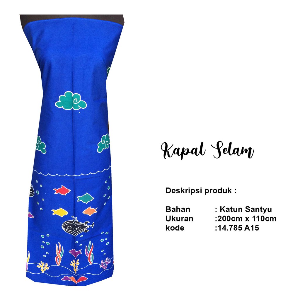 Jual Batik Madura Tabinaco Motif Kapal Selam TNI Angkatan Laut Monjaya ...