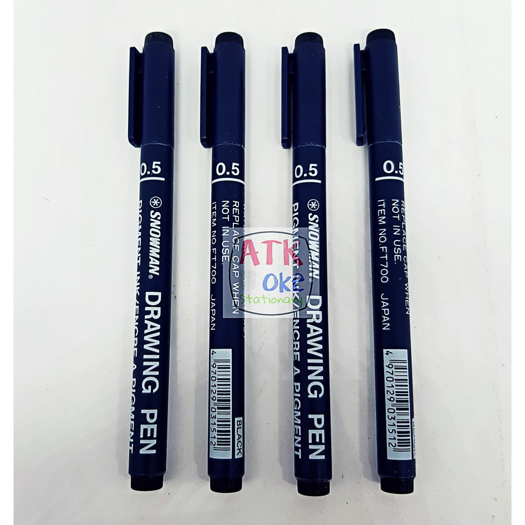 Jual Snowman Drawing Pen 0.5 Hitam | Shopee Indonesia