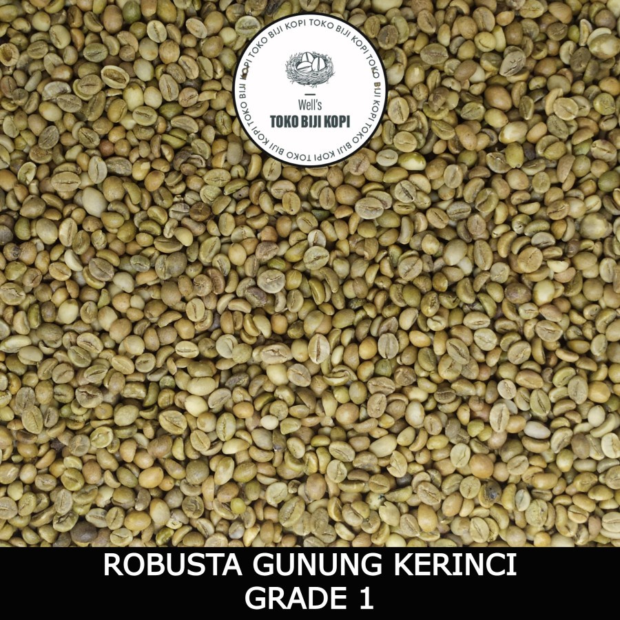 Jual GREEN BEAN ROBUSTA GUNUNG KERINCI GRADE 1 / BIJI KOPI MENTAH - 1 ...
