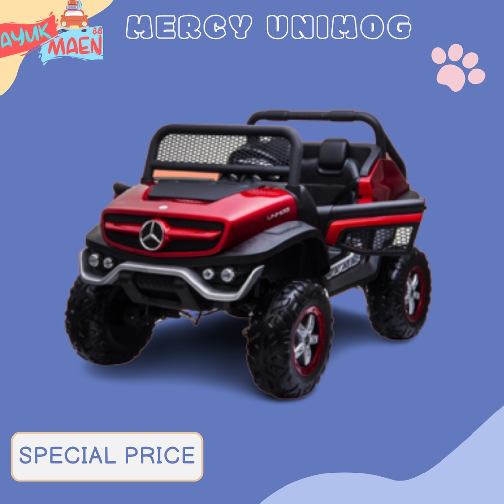 Jual Maenan Mobilan Aki Anak Mercy Unimog Lisensi UK 738 Unikid ...