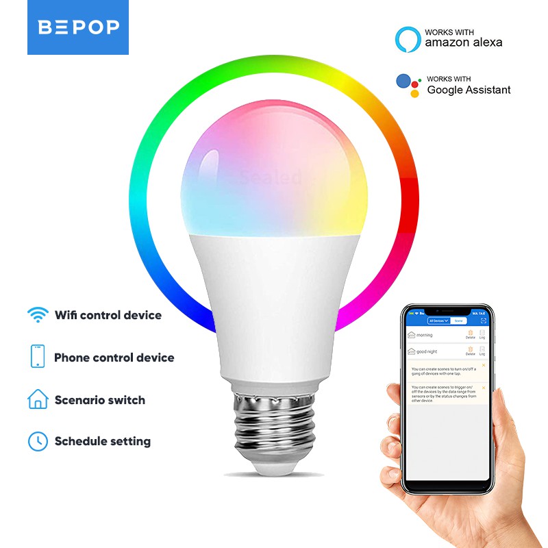 Jual Bepop Smart LED Light Bulb RGB Lampu Bohlam 12W Wifi Wireless APP ...