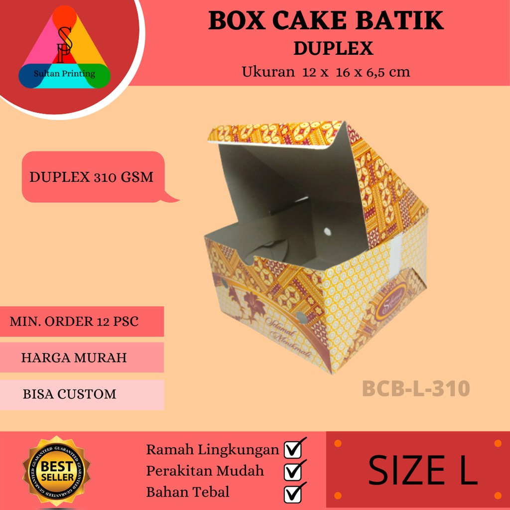 Jual BOX CAKE BATIK / BOX CAKE UKURAN L | Shopee Indonesia