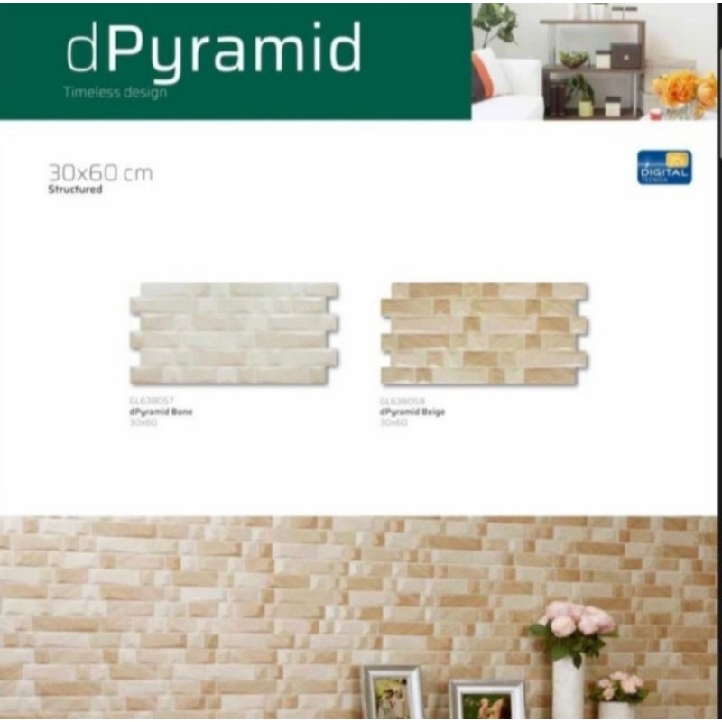 Jual Roman Keramik 30x60 Interlock dPyramid / Roman Keramik Dinding ...