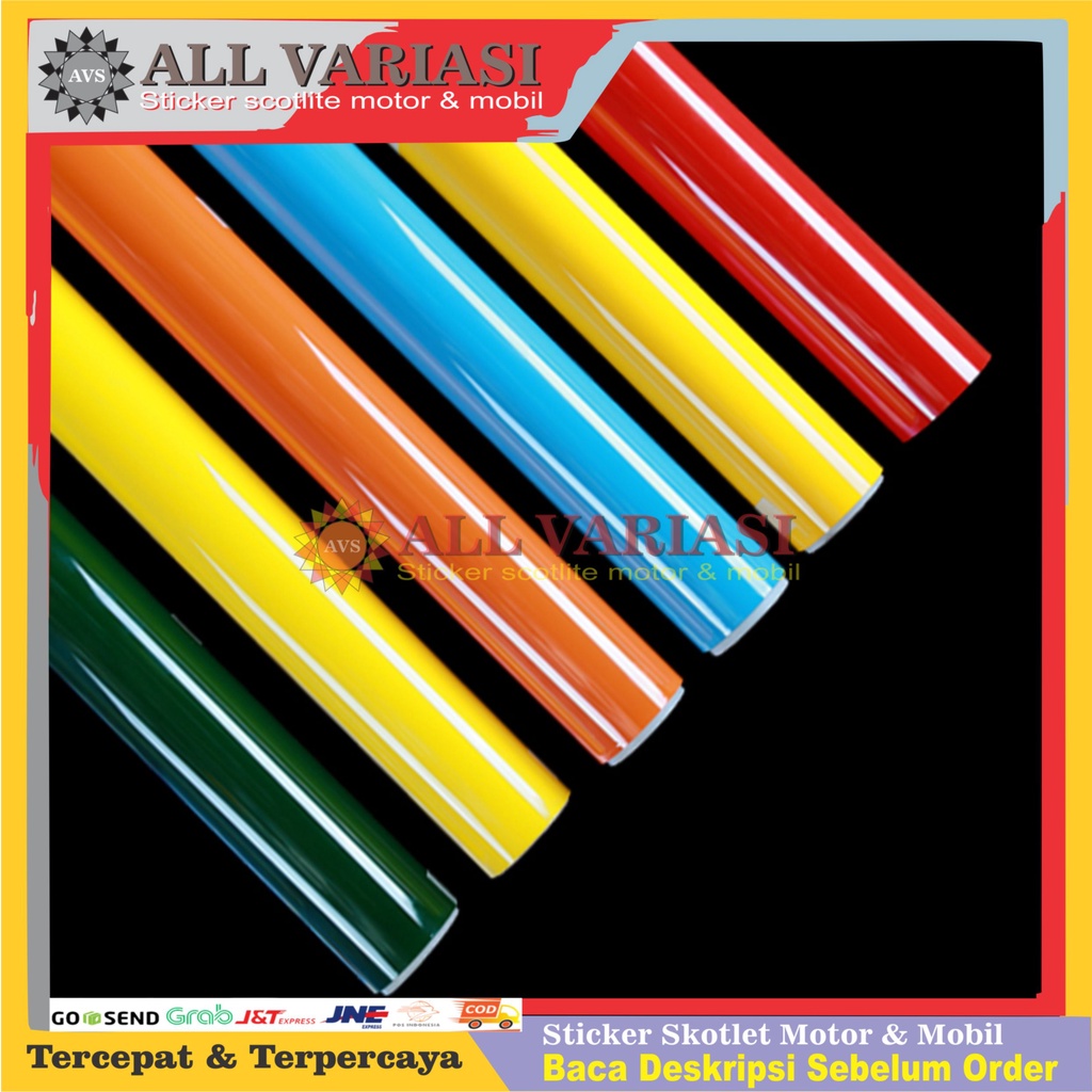 Jual Stiker Scotlet skotlet / Sticker Glossy / Bahan Lentur L45Cm Super ...