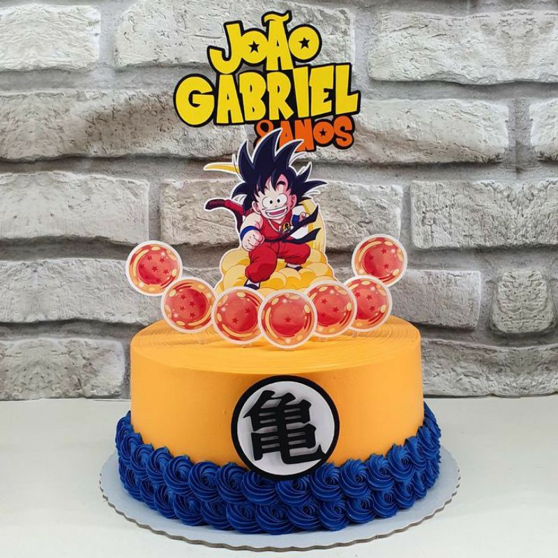 Jual Topper Cake Kue Dragon Ball Goku Bejita Free Nama Dan Ucapan Shopee Indonesia