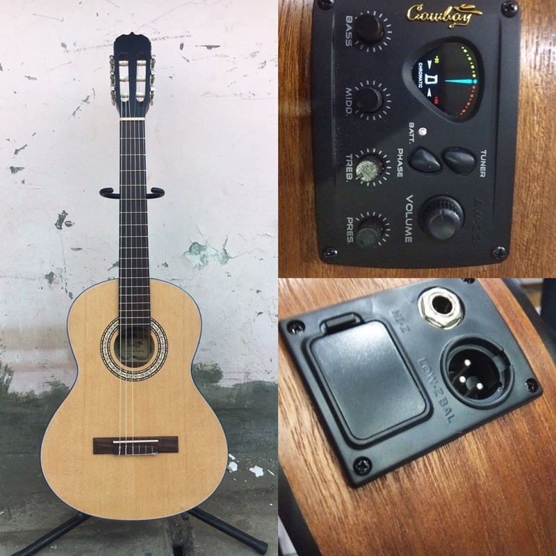 Jual Gitar Klasik 3/4 Elektrik Tuner Nylon Original Cowboy Cg-100 murah | Shopee Indonesia