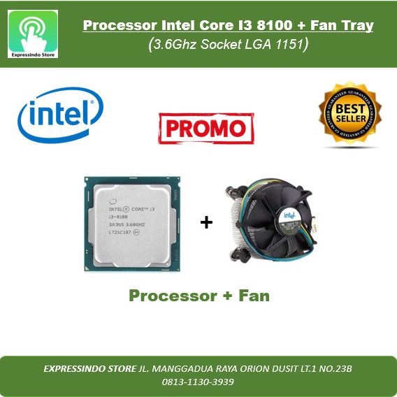 Jual Processor Intel Core I3 8100 + Fan Tray (3.6Ghz Socket LGA 1151) | Shopee Indonesia