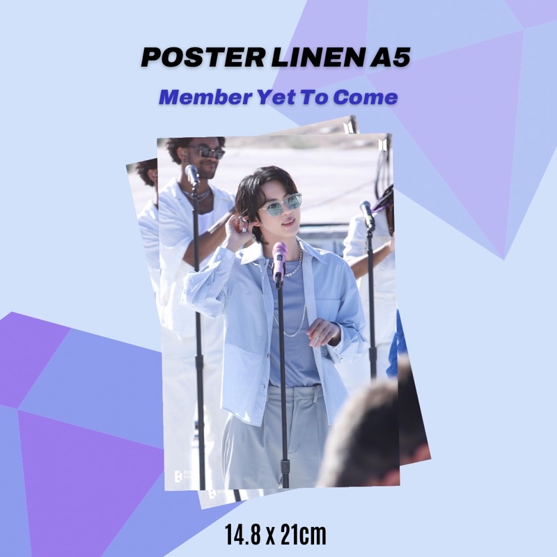 Jual POSTER BTS LINEN A5 MEMBER YET TO COME | Shopee Indonesia