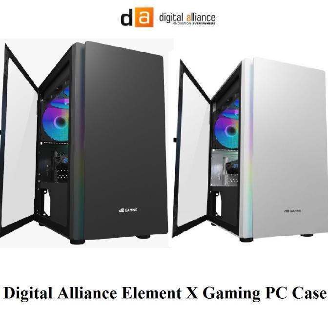 Jual DIGITAL ALLIANCE ELEMENT X GAMING RGB PC CASE - CASING KOMPUTER M ...