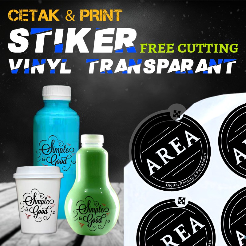 Jual Stiker Label Transparant/Stiker Tahan Panas/Sticker Vinyl ...
