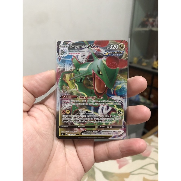 Jual Kartu Pokemon TCG Rayquaza VMax RRR Different Art Beda Art s8b ...