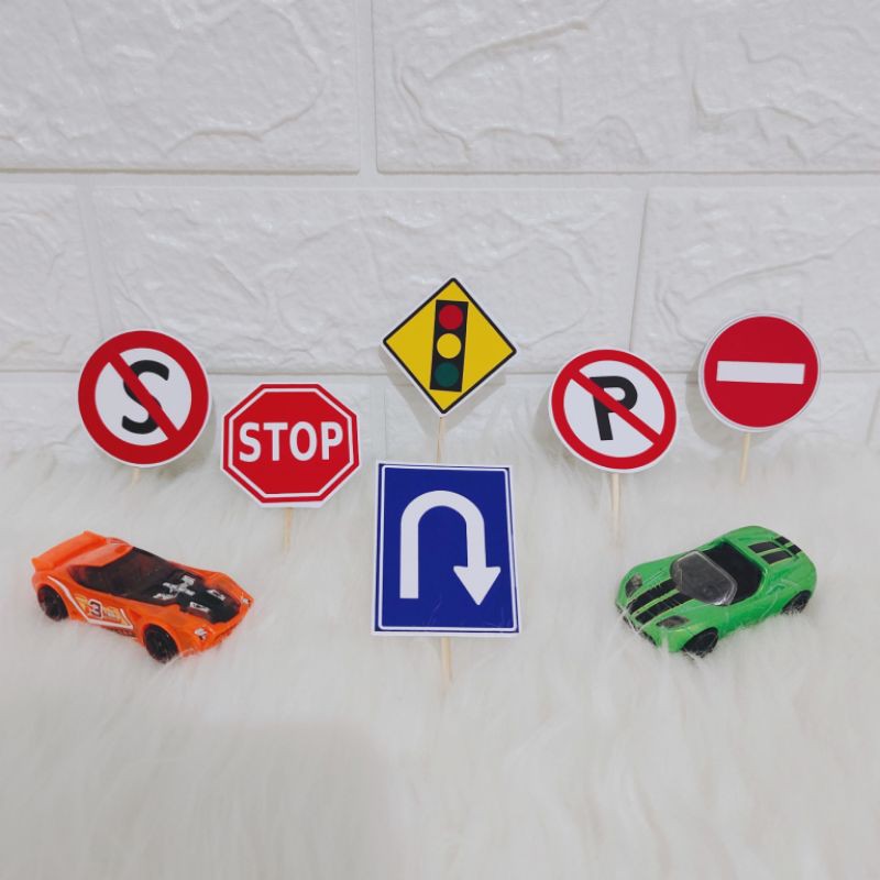 Jual Topper Rambu - rambu lalu lintas topper ulang tahun hiasan kue ...