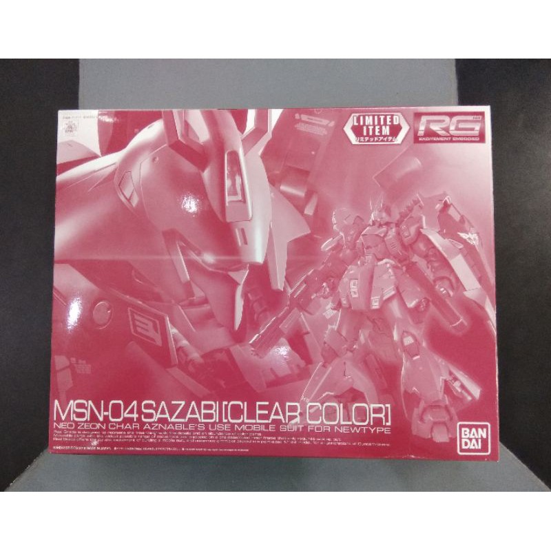 Jual Gundam RG Sazabi Clear Color Limited Model Kits Gunpla Bandai ...