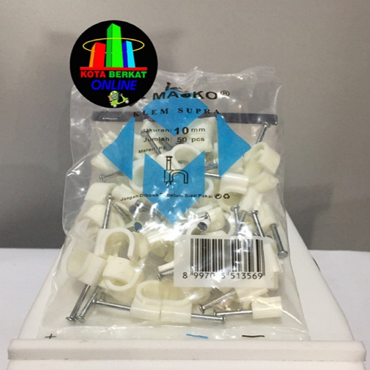 Jual KLEM/CLIP KABEL MASKO KLEM SUPRA 10mm | Shopee Indonesia