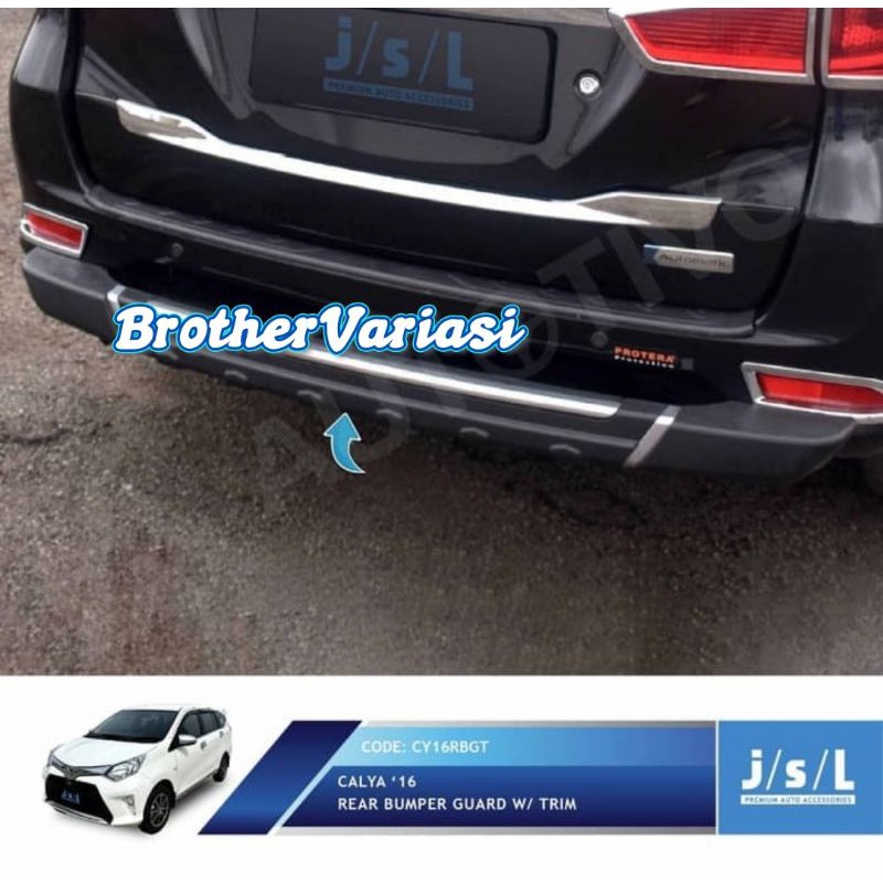 Jual Pengaman Bumper Belakang Calya Hitam Rear Bumper Guard with Trim ...
