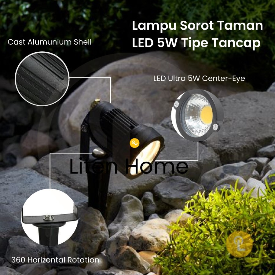 Jual Lampu Sorot Taman LED COB Outdoor Waterproof Sorot Taman 5W 5 Watt ...