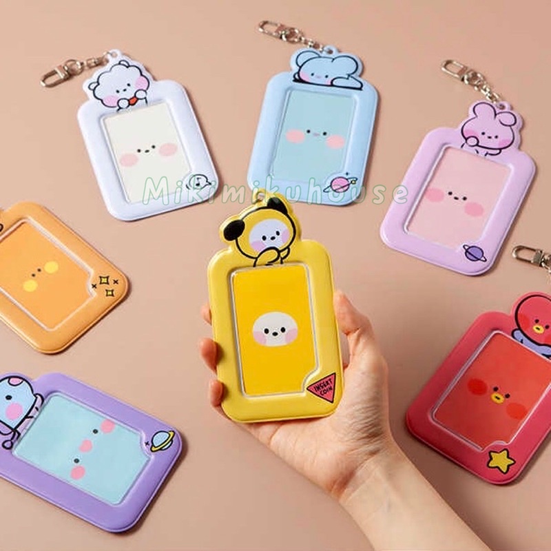 Jual MININI BT21 PHOTOCARD KEY HOLDER KEYRING PC SLEEVE PHOTOCARD BTS | Shopee Indonesia