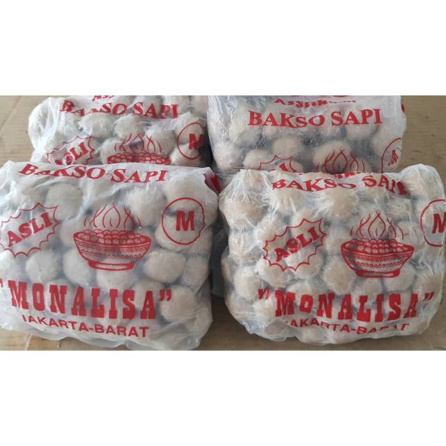 Jual Bakso Sapi Asli Polos/Halus merk Monalisa M | Shopee Indonesia