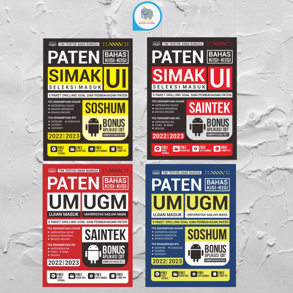 Jual Buku Paten Bahas Kisi-kisi Ujian Masuk UGM UM UGM Simak UI Soshum Saintek 2022 2023 Free ...