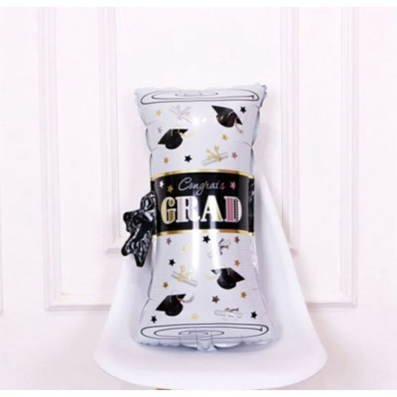 Jual BALON WISUDA TOGA PIAGAM MINI / BALON FOIL GRADUATION DIPLOMA ...