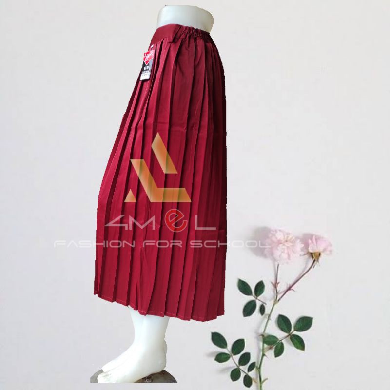 Jual Rok Panjang Merah rempel/lipit full Seragam Sekolah SD. | Shopee Indonesia