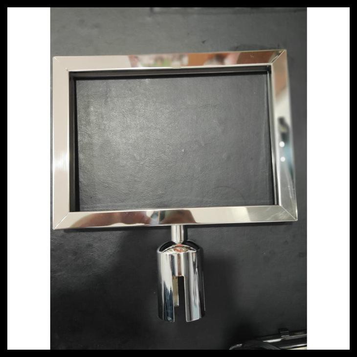Jual Promo Sign Frame Display Stainless Landscape A4 Tiang Antrian ...