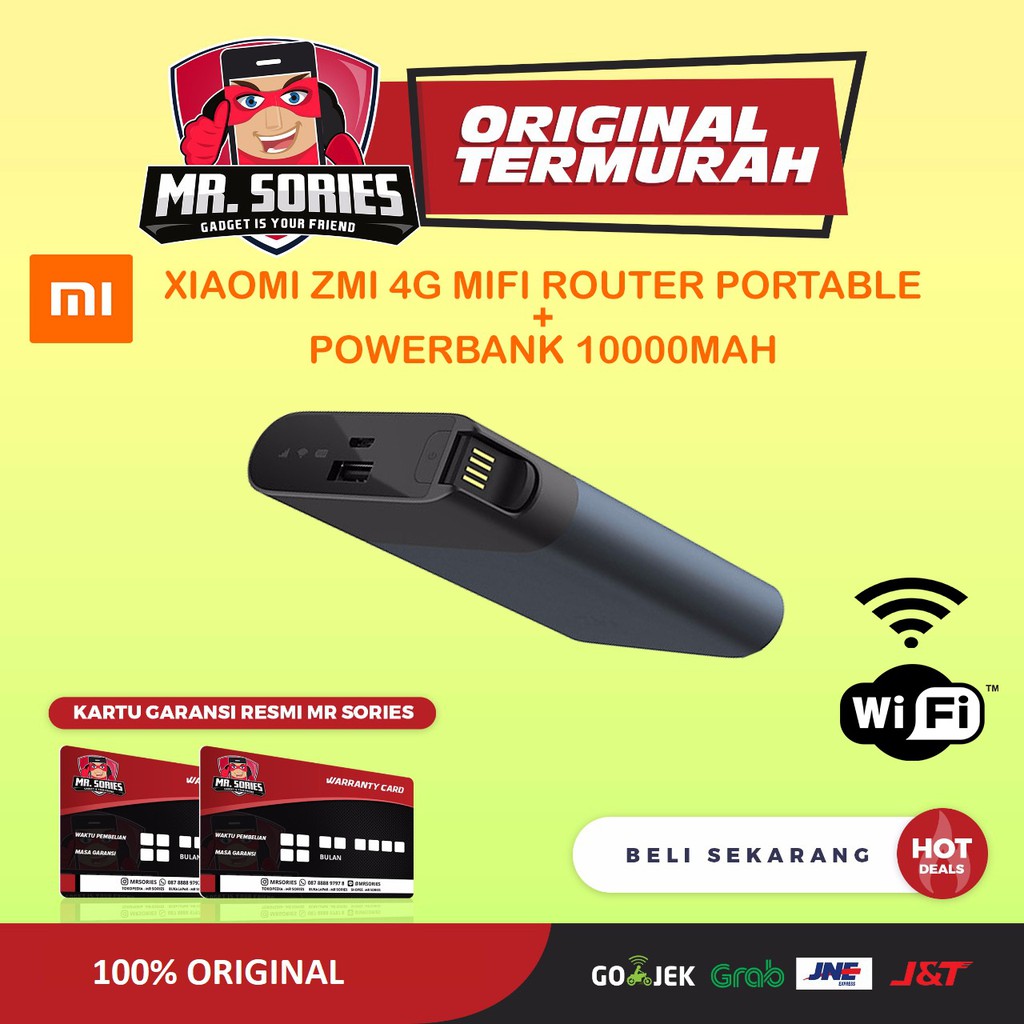 Jual Xioami ZMI 4G LTE MIFI Portable Modem Router Hotspot + Powerbank ...