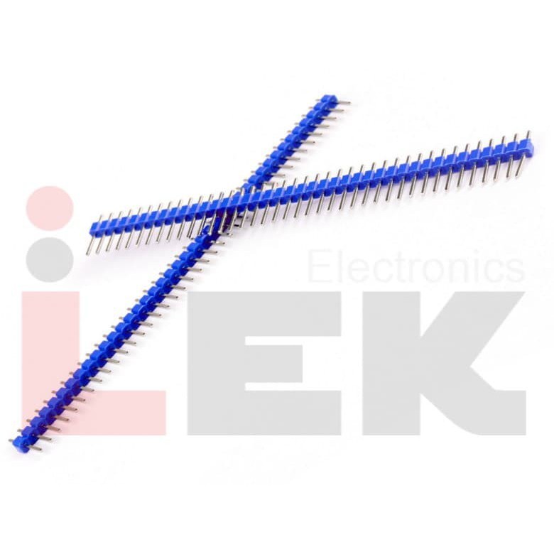 Jual Male Pin Header BLUE 40 way 1 row 2.54mm | Shopee Indonesia