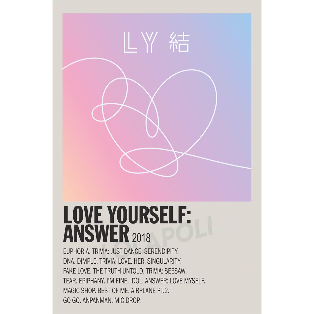 Jual Poster Cover Album K-Pop Love Yoursef: Answer - BTS | Shopee Indonesia