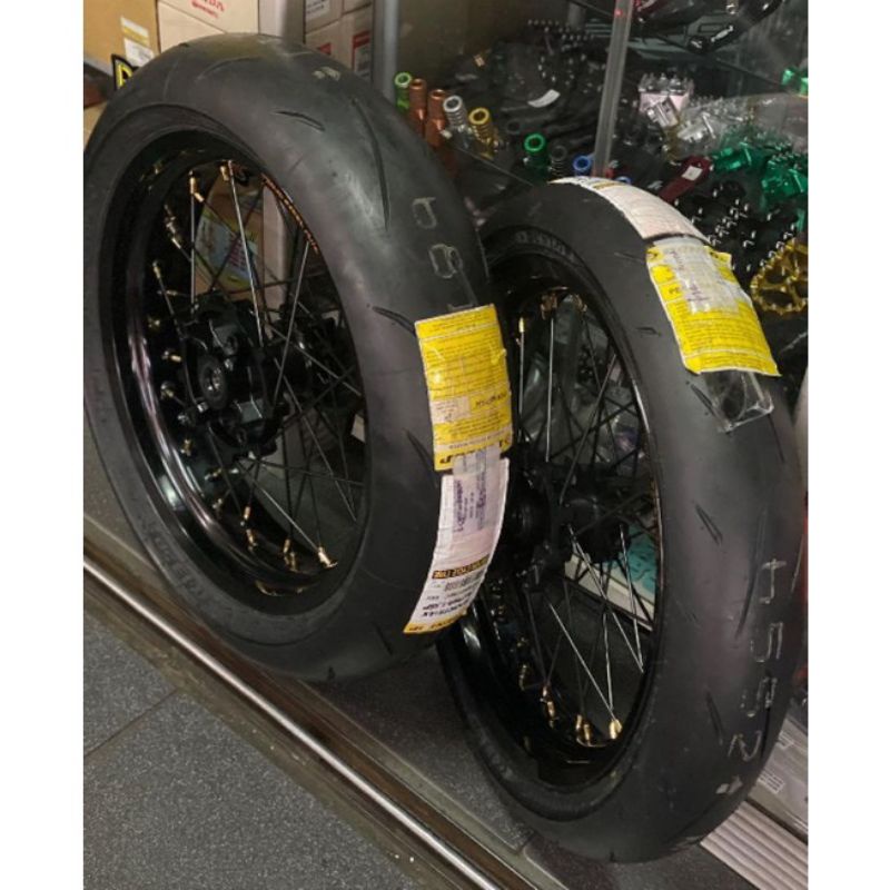 Jual Ban Set Supermoto CRF150 Paket Premium. Ban Dunlop SportMax Alpha ...