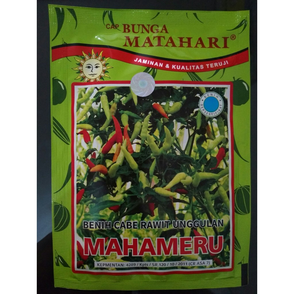 Jual Benih Bibit Cabe Cabai Lombok Rawit Mahameru 10 gr Cap Bunga ...