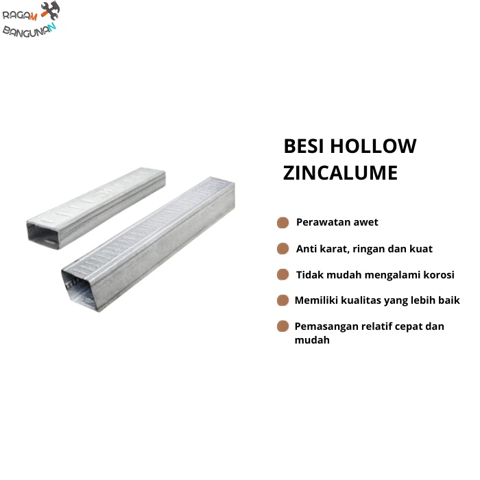 Jual Besi Hollow Dimensi 2x4 4x4 Panjang 4 meter Ketebalan 0.25 mm ...