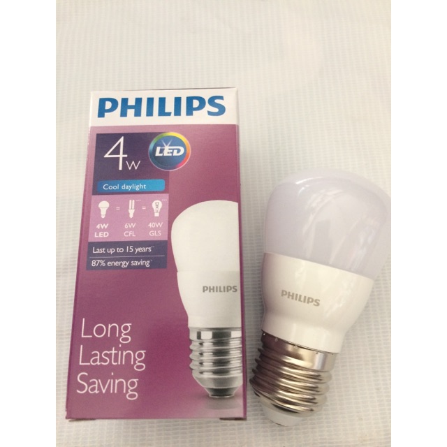 Jual PHILIPS LED BULB 4W 4 W WATT KECIL MINI PUTIH KUNING | Shopee ...