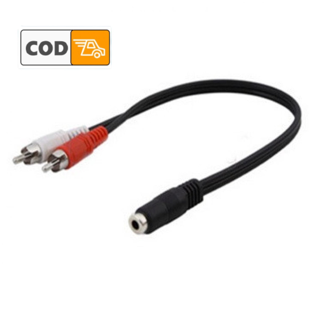 Jual Kabel Adapter Audio Jack 3.5mm Female ke RCA Male HiFi 40cm ...