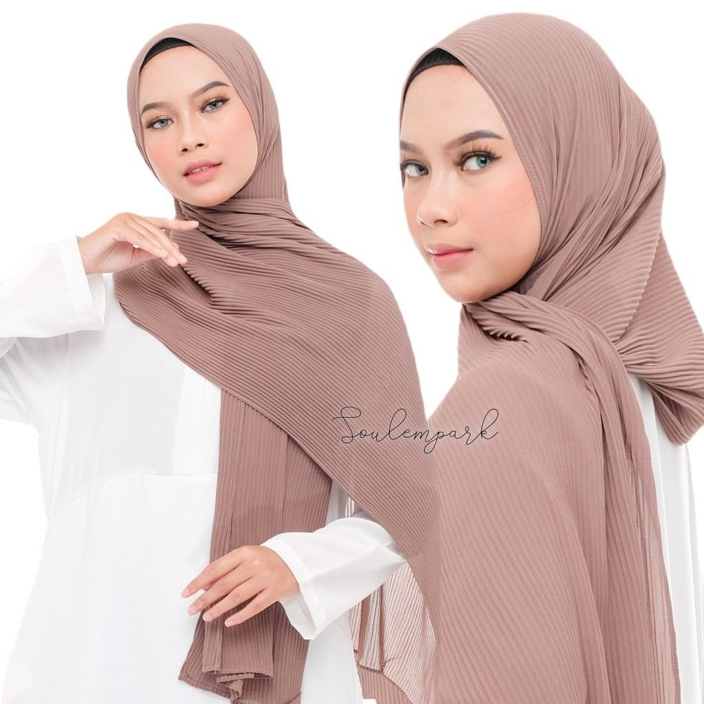 Jual Pashmina Plisket Ceruty / Kerudung Pashmina Plisket Ceruty / Jilbab Pashmina Plisket Ceruty ...