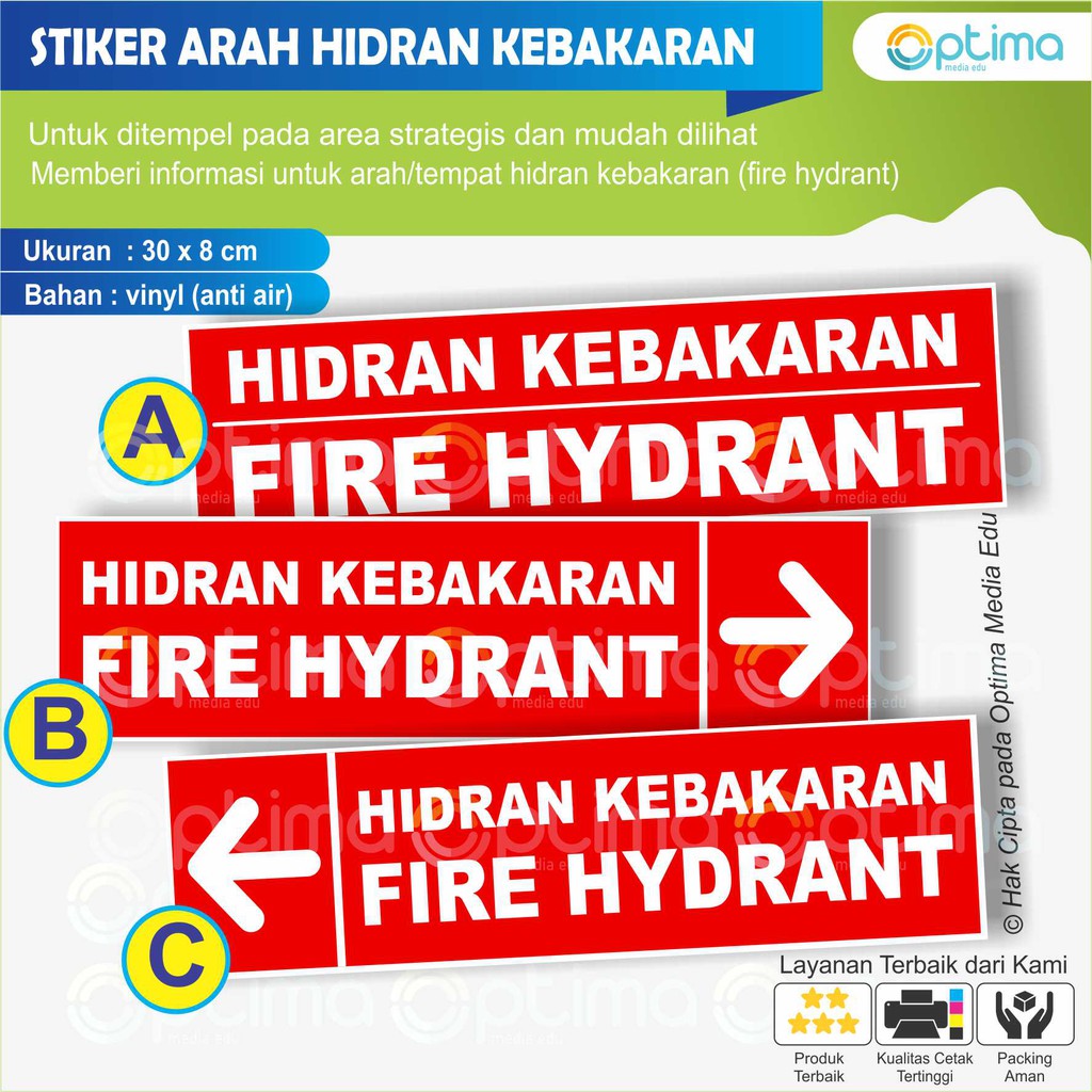 Jual STIKER POSISI / ARAH HIDRAN KEBAKARAN / FIRE HYDRANT | Shopee ...
