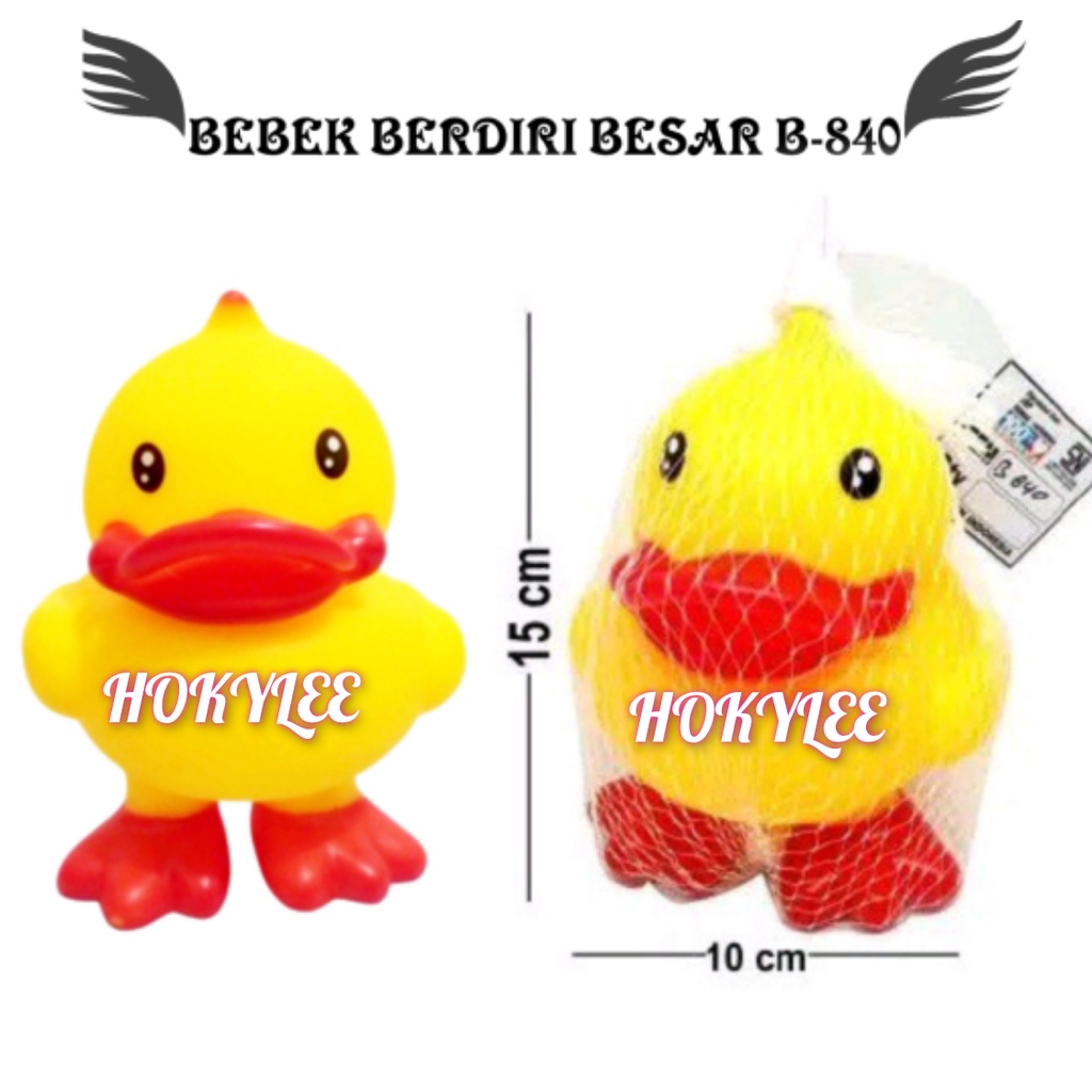 Jual HOKYLEE-MAINAN ANAK VINIL KARET BEBEK BERDIRI MAINAN BEBEK KARET ...
