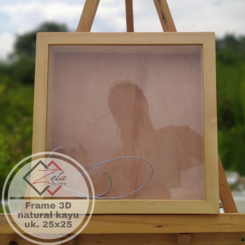 Jual Pigura mahar 3D kayu pinus uk. 25x25 - Frame mahar model full box ...
